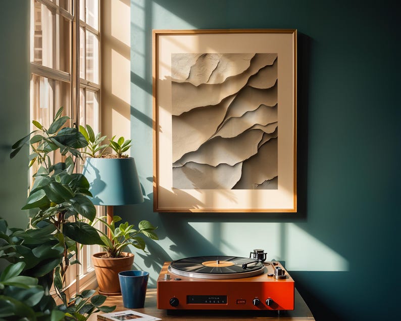 Modern Abstract Matte Vertical Posters With Textured Layered Formations ...