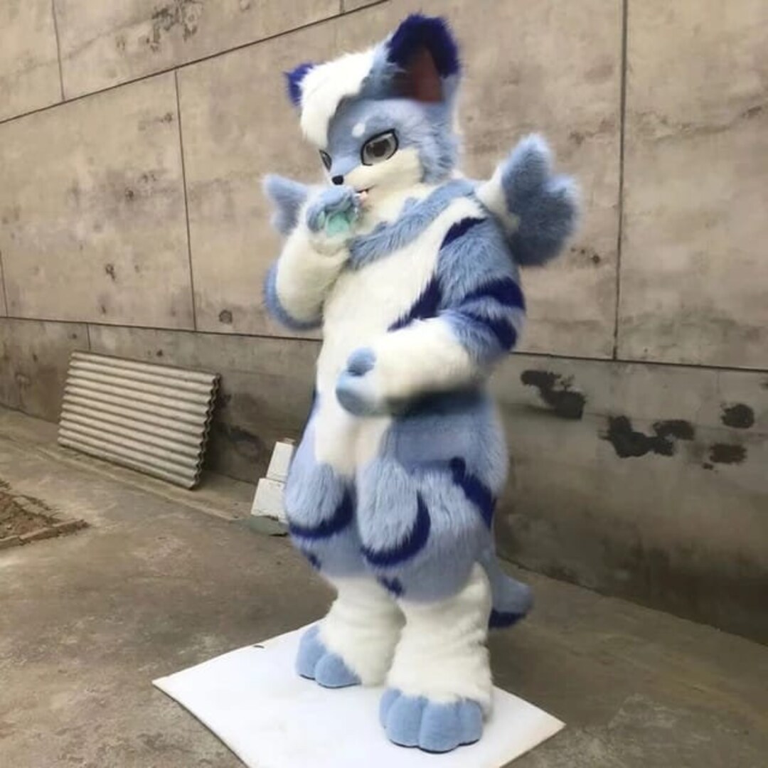 Handmade Long-haired Fursuit Fursuit Full-mounted Animal Head Furry ...