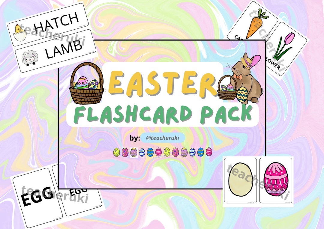 EASTER FLASHCARD Pack | Kindergarten Flashcards, Preschool Flashcards ...