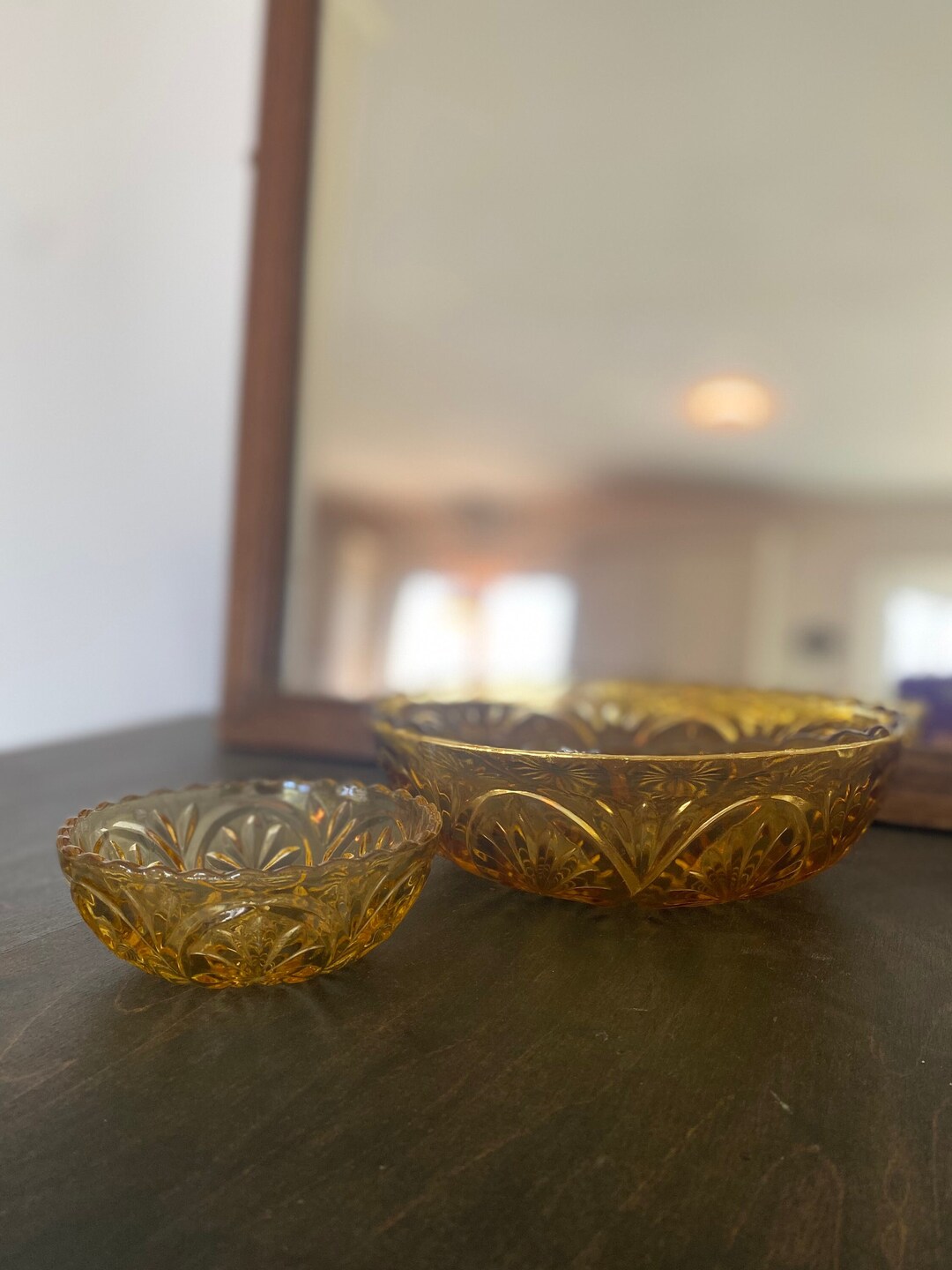 Anchor Hocking Honey Gold Medallion Chip & Dip Set - Etsy