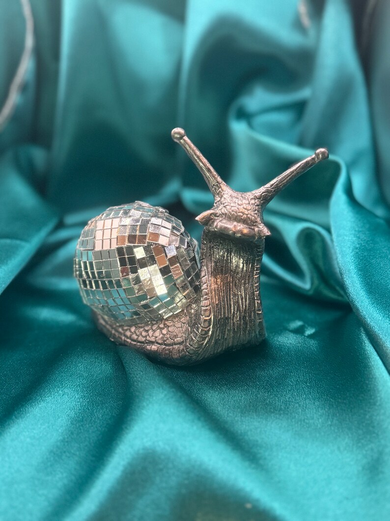 DISCO SNAIL SCULPTURE Retro Large Handmade Weird Funky Quirky Gift ...