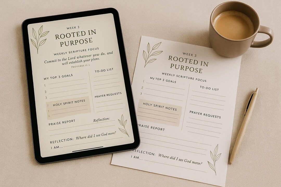 Vision With Jesus 12-week Christian Goal Planner | Printable Faith ...
