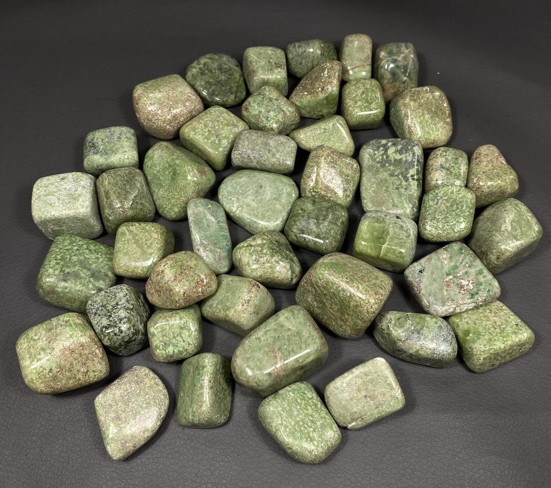 Natural Healing Stones. 1.508kgs Hydrogrossular Garnet Tumbled Crystals ...