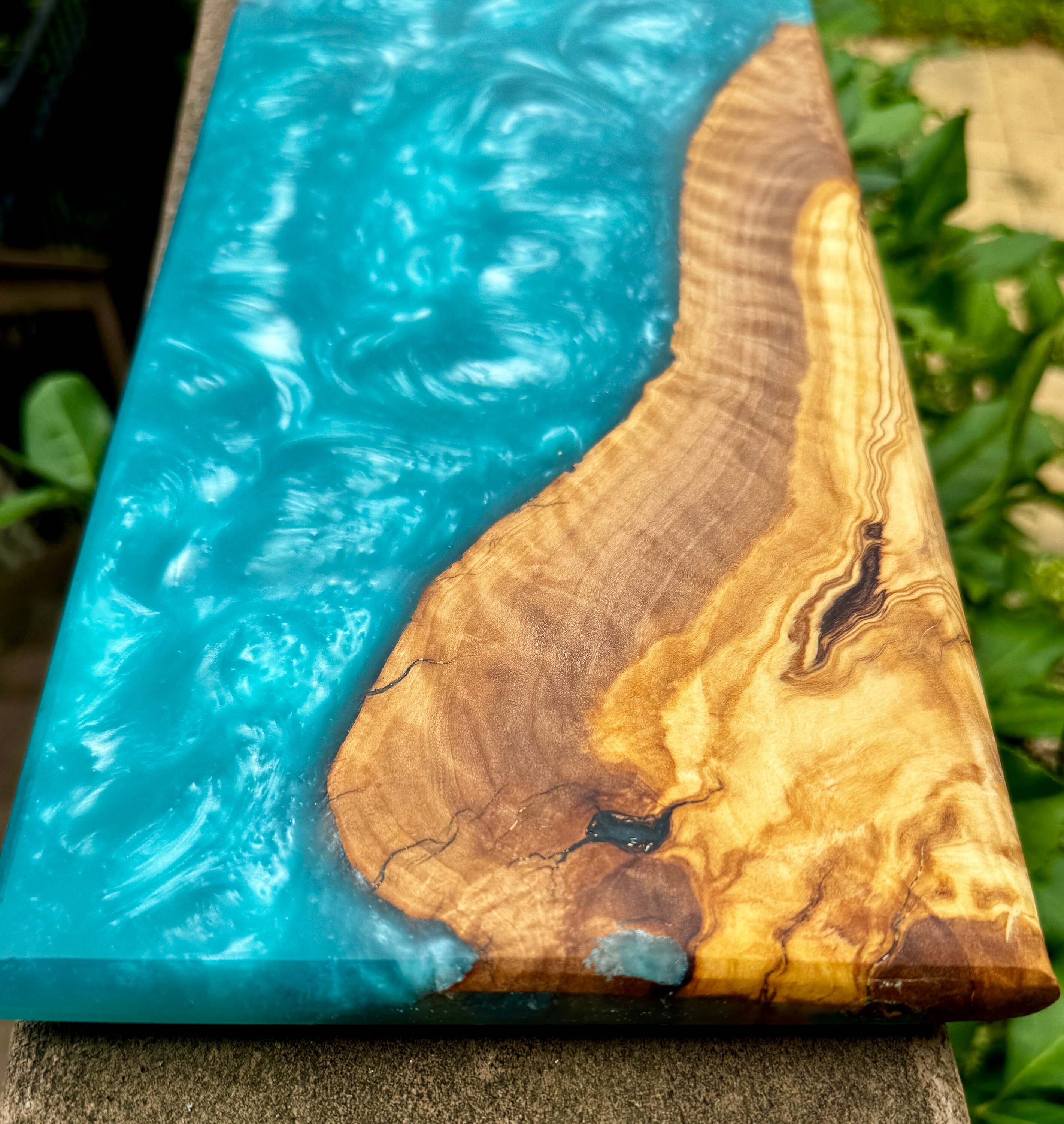 Exotic Wood and Epoxy Board cutting Board, Charcuterie Board. Made From ...