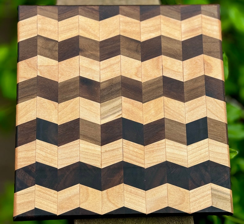 Exotic Wood Cutting Board Wave Design Made With Black Walnut and Maple ...
