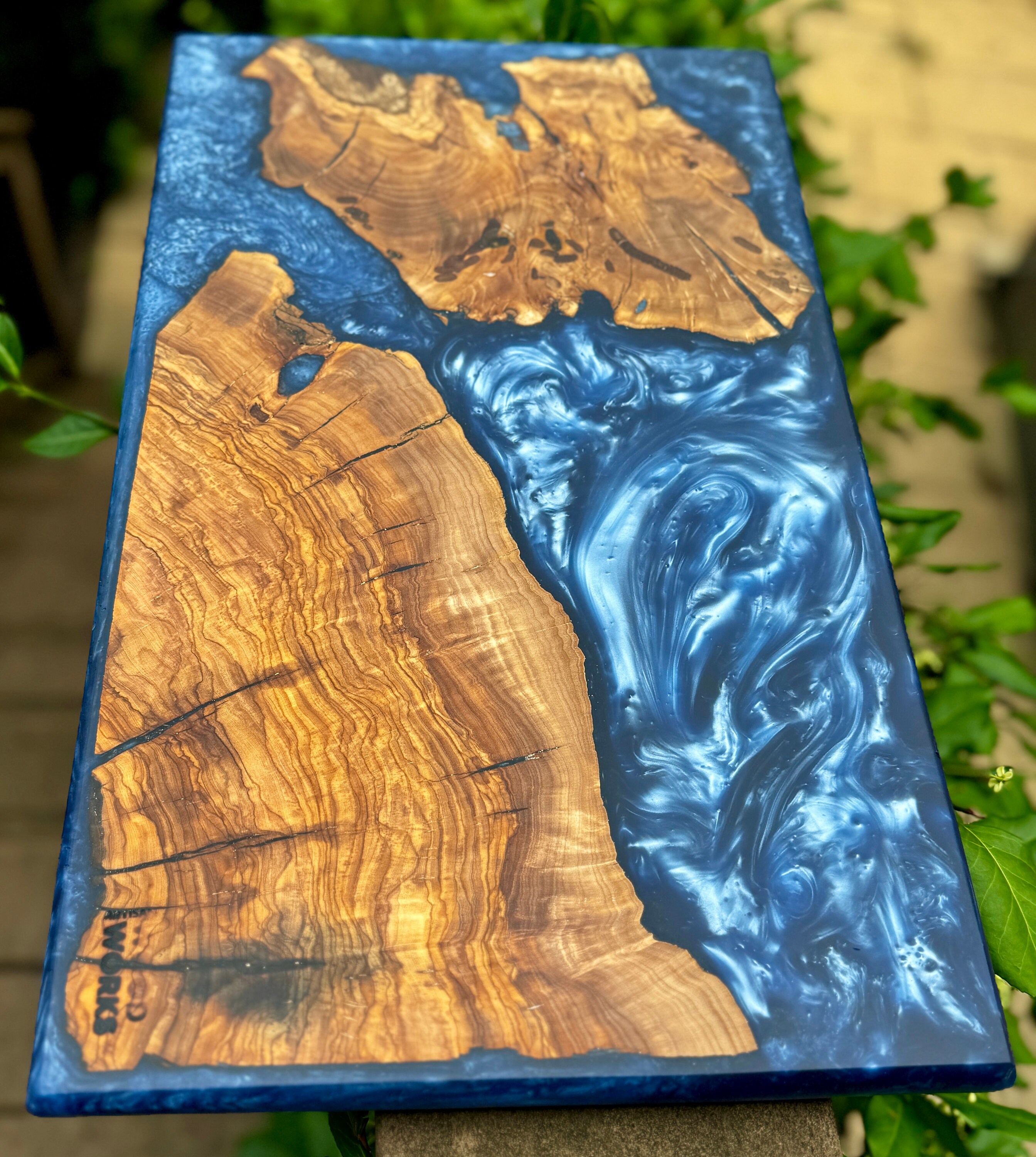 Exotic Wood and Epoxy Board cutting Board, Charcuterie Board. Made From ...