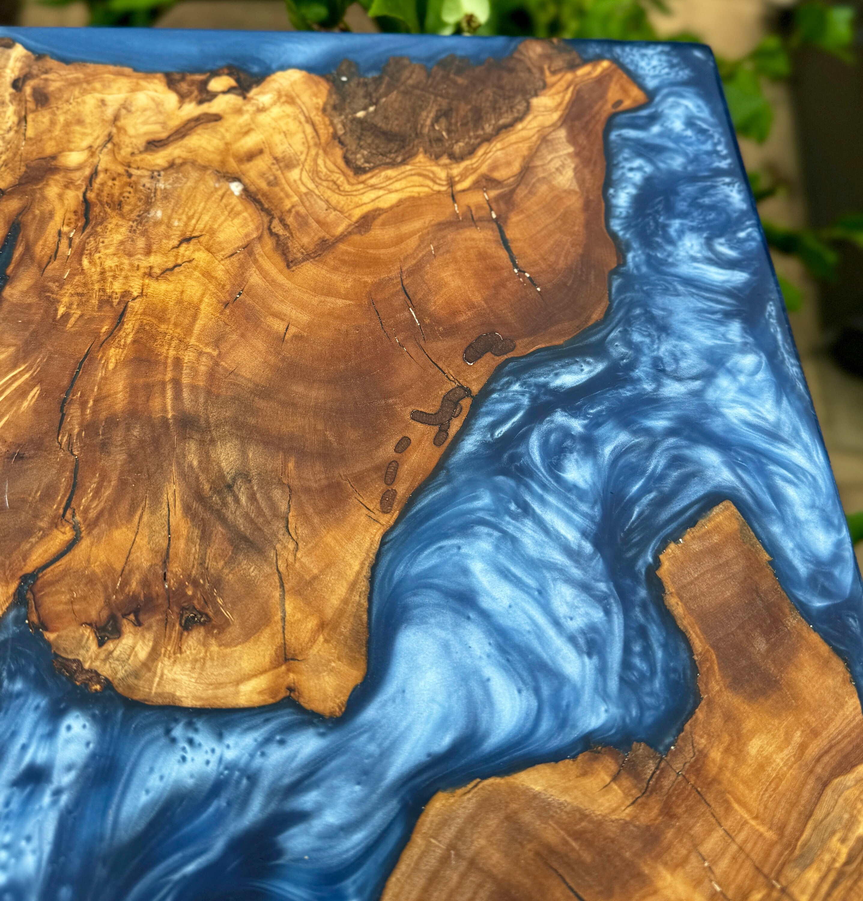 Exotic Wood and Epoxy Board cutting Board, Charcuterie Board. Made From ...