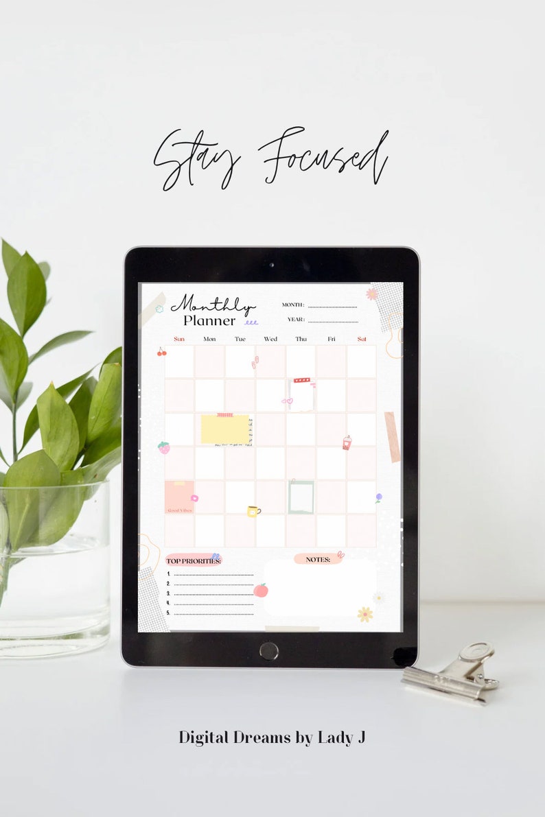 Planner Digital and Printable Monthly 2024 Notes - Etsy