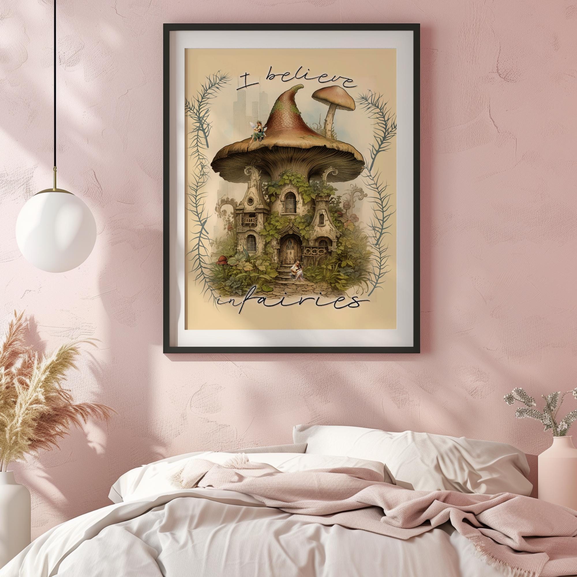 Cottagecore Fairy Poster Dark Academia Vintage Wall Art Mushroomcore ...