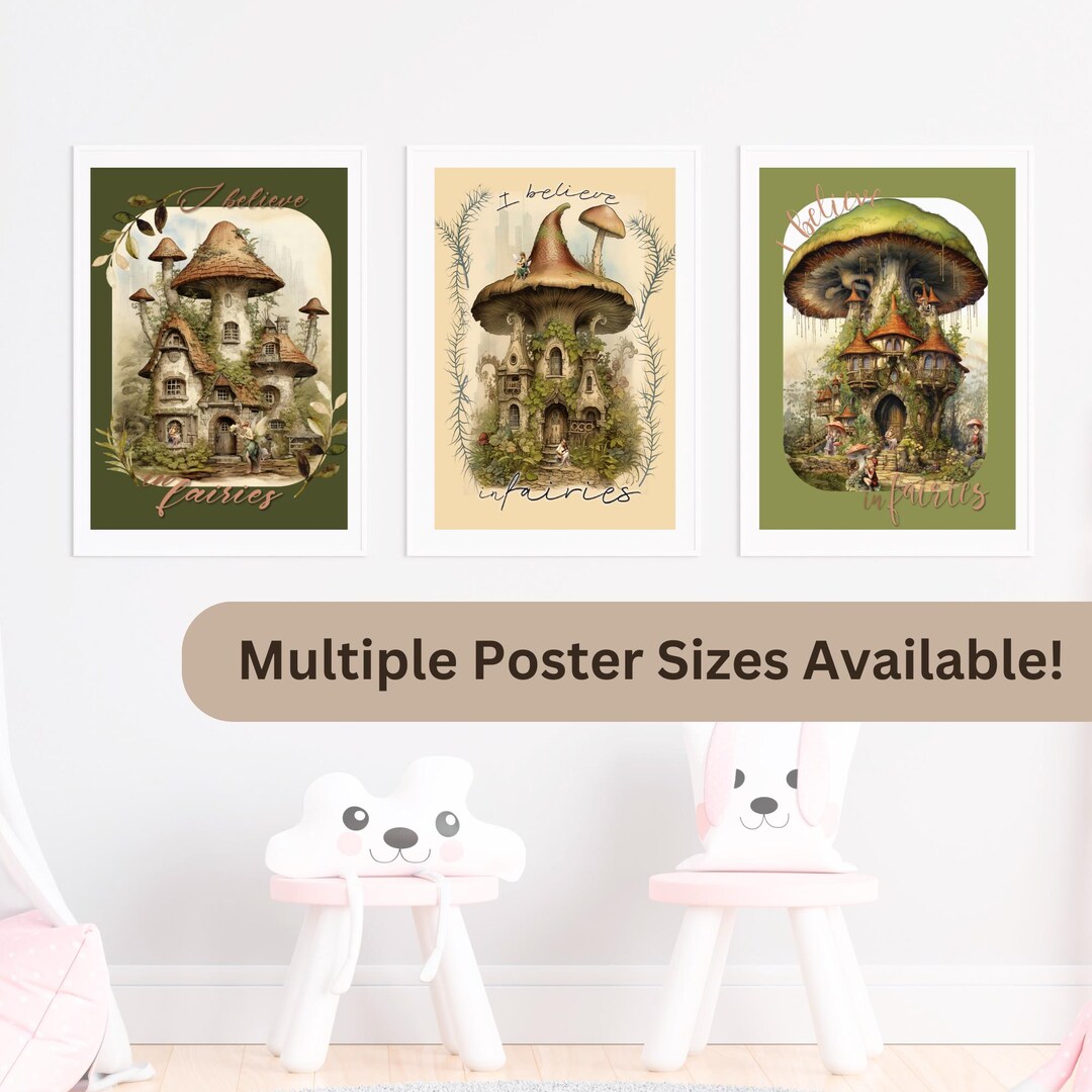 Grunge Fairy Vintage Posters Fairycore Rustic Cottagecore Mushroom Core ...