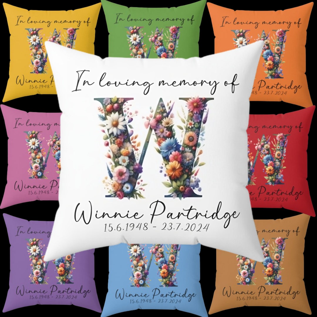 Memorial Pillow Personalised Gift Custom Text Keepsake Memory Custom ...