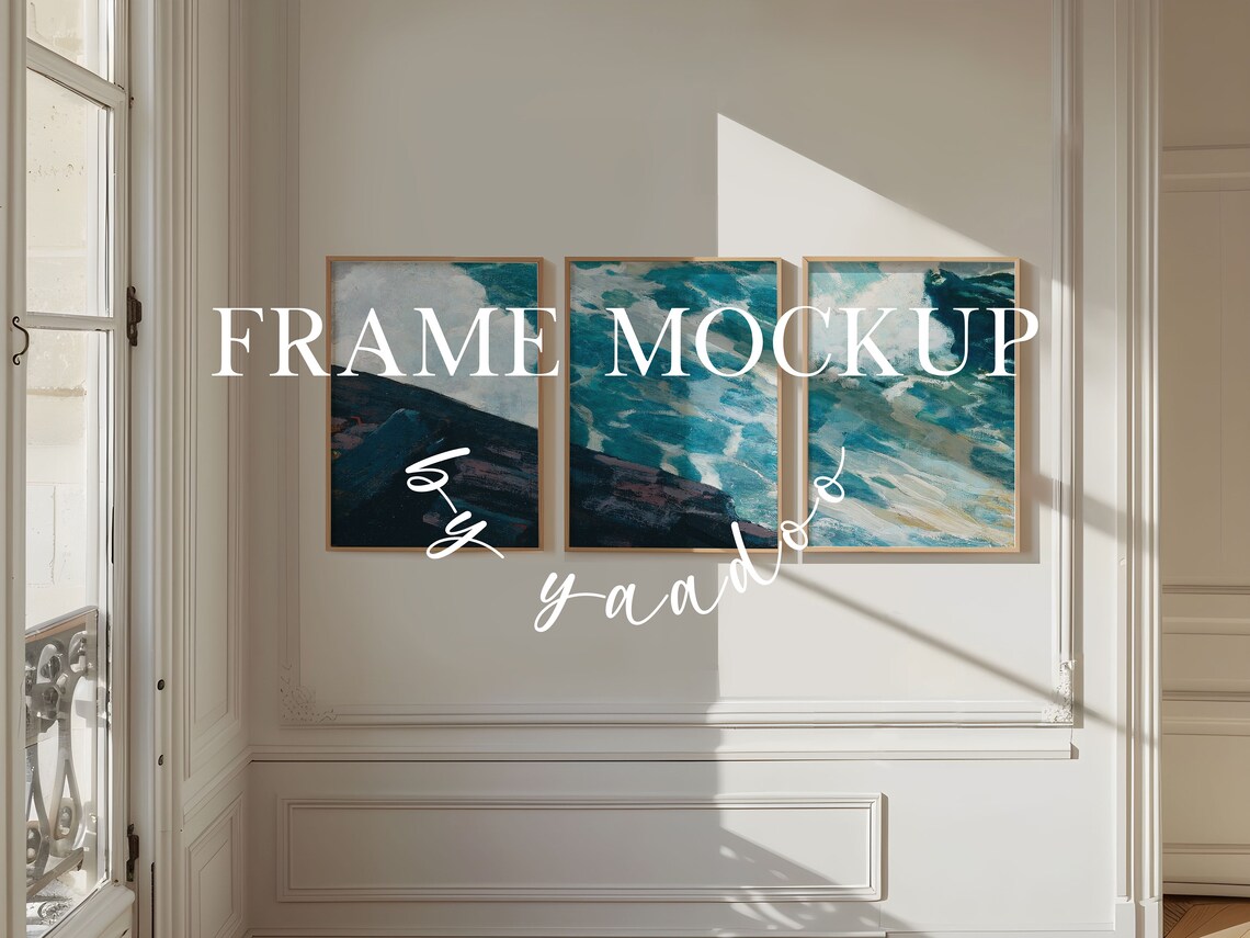Three Vertical Frames Mockups for Photoshop, DIN A Frame Template for ...