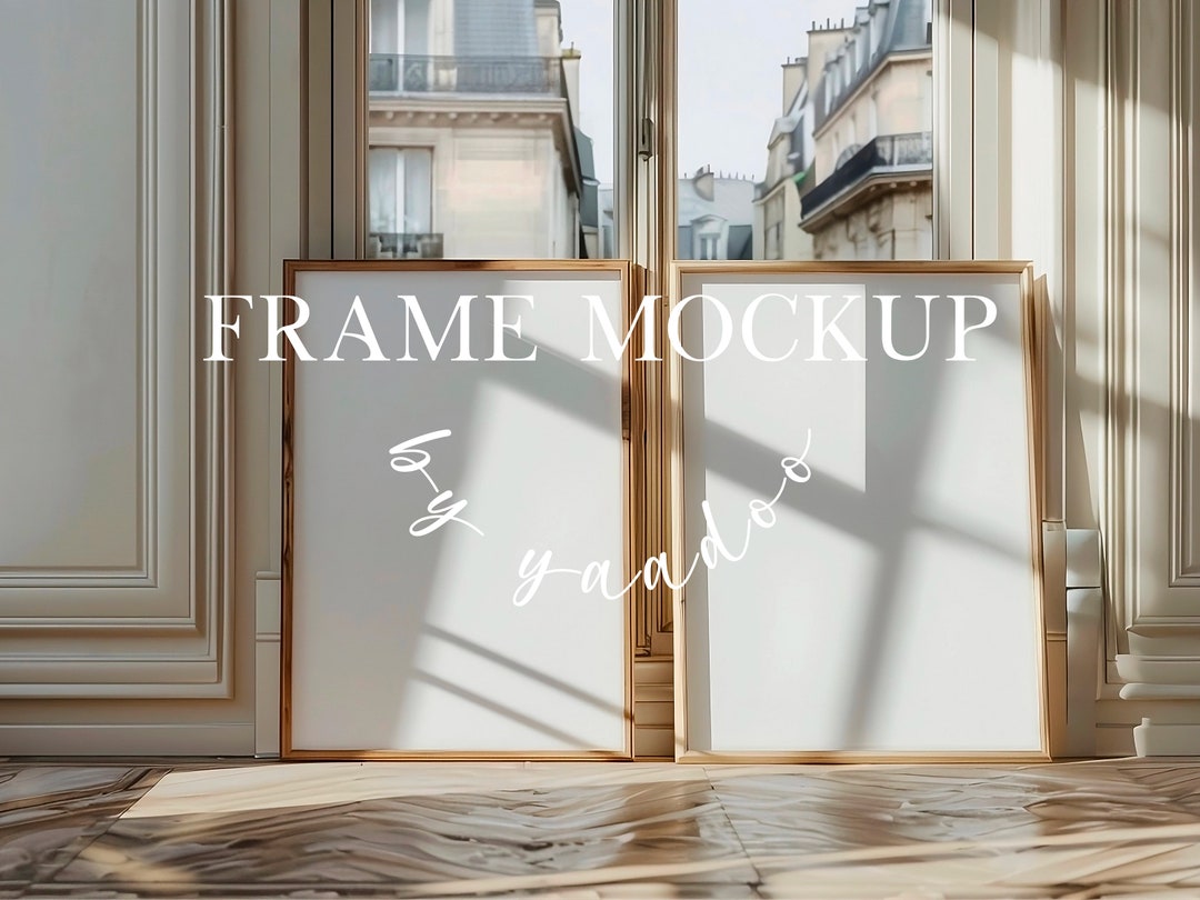 Frame Mockup, Vertical Mockup Frame, Frame Mockup Duo, Wooden Frame ...