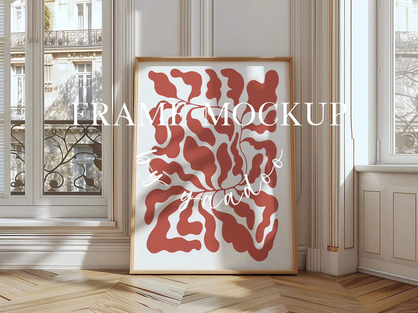 DIN A Vertical Frame Mockup,frame Template for Photoshop,wooden Floor ...