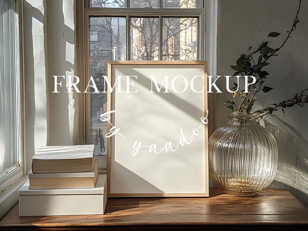 Minimalist Wood Frame Mockup, Modern Danish A4 Interior Art Display ...