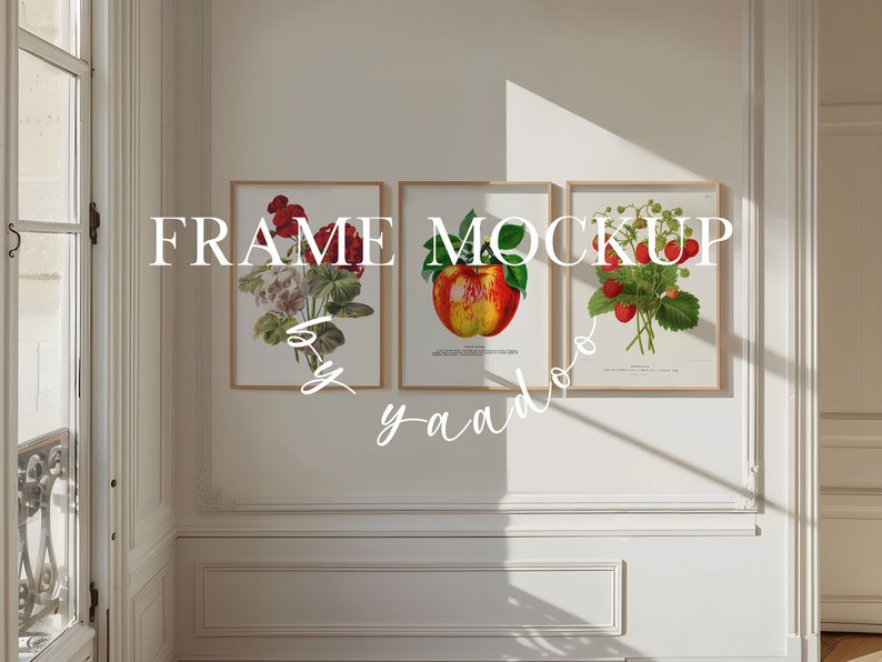 Three Vertical Frames Mockups for Photoshop, DIN A Frame Template for ...