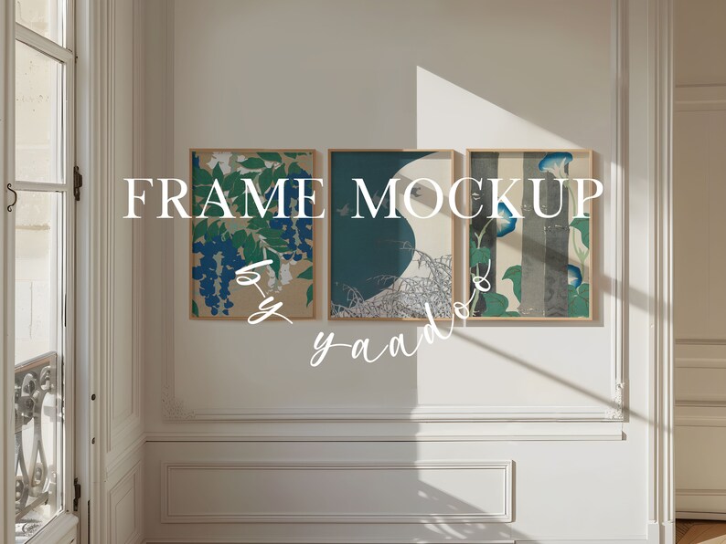 Three Vertical Frames Mockups for Photoshop, DIN A Frame Template for ...
