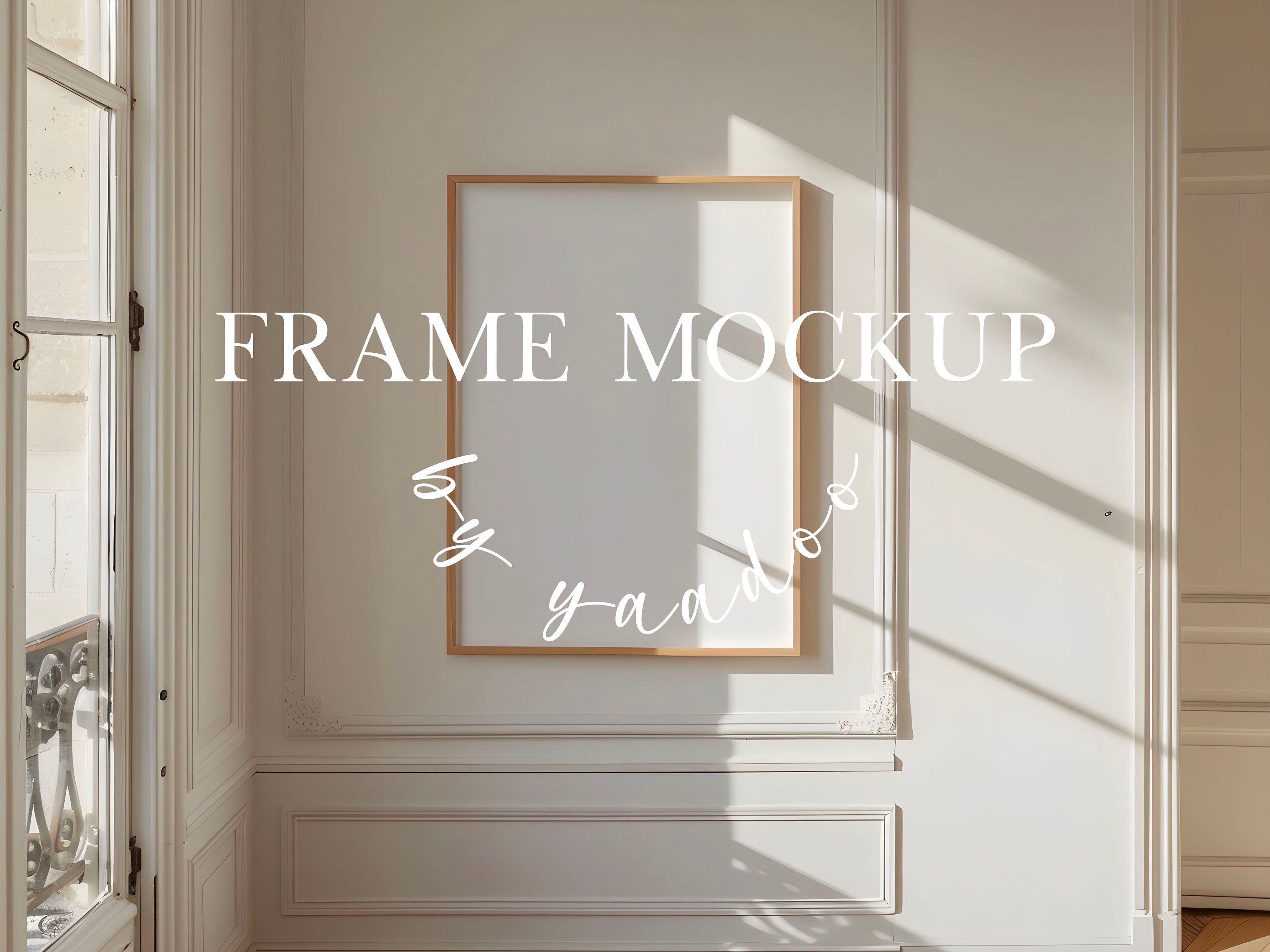DIN A Vertical Frame Mockup, Frame Template for Photoshop, Wood Frame ...