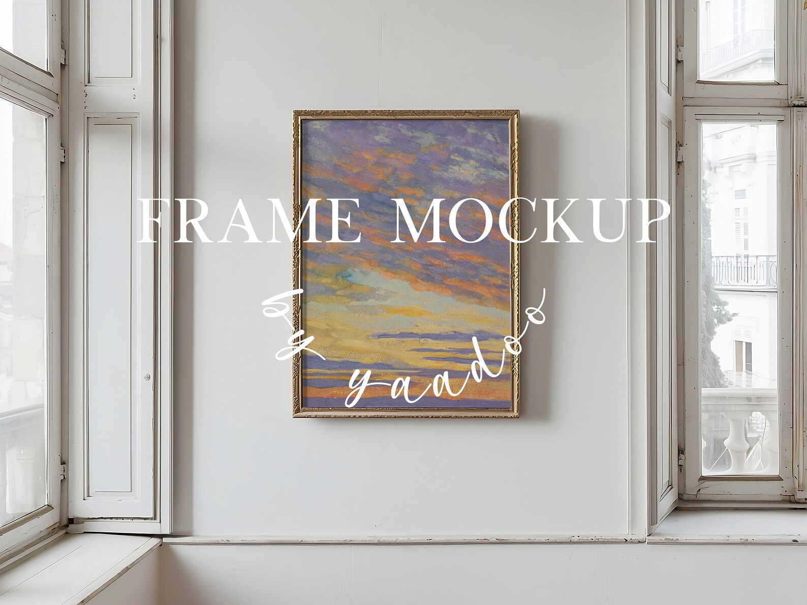 DIN A Vertical Frame Mockup, Frame Template for Photoshop, Wood Frame ...