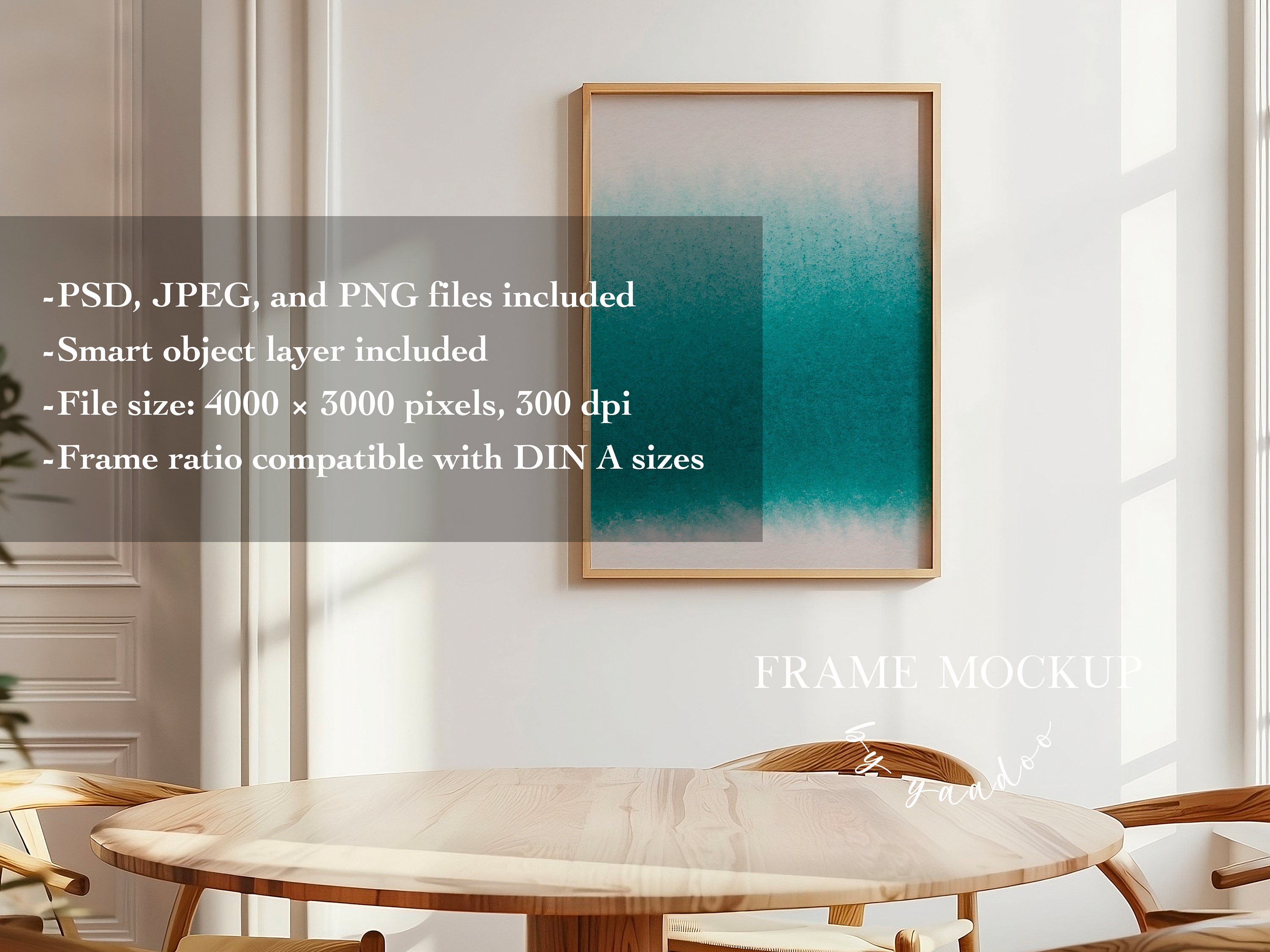 DIN A Vertical Frame Mockup in Home Interior, Frame Template for ...