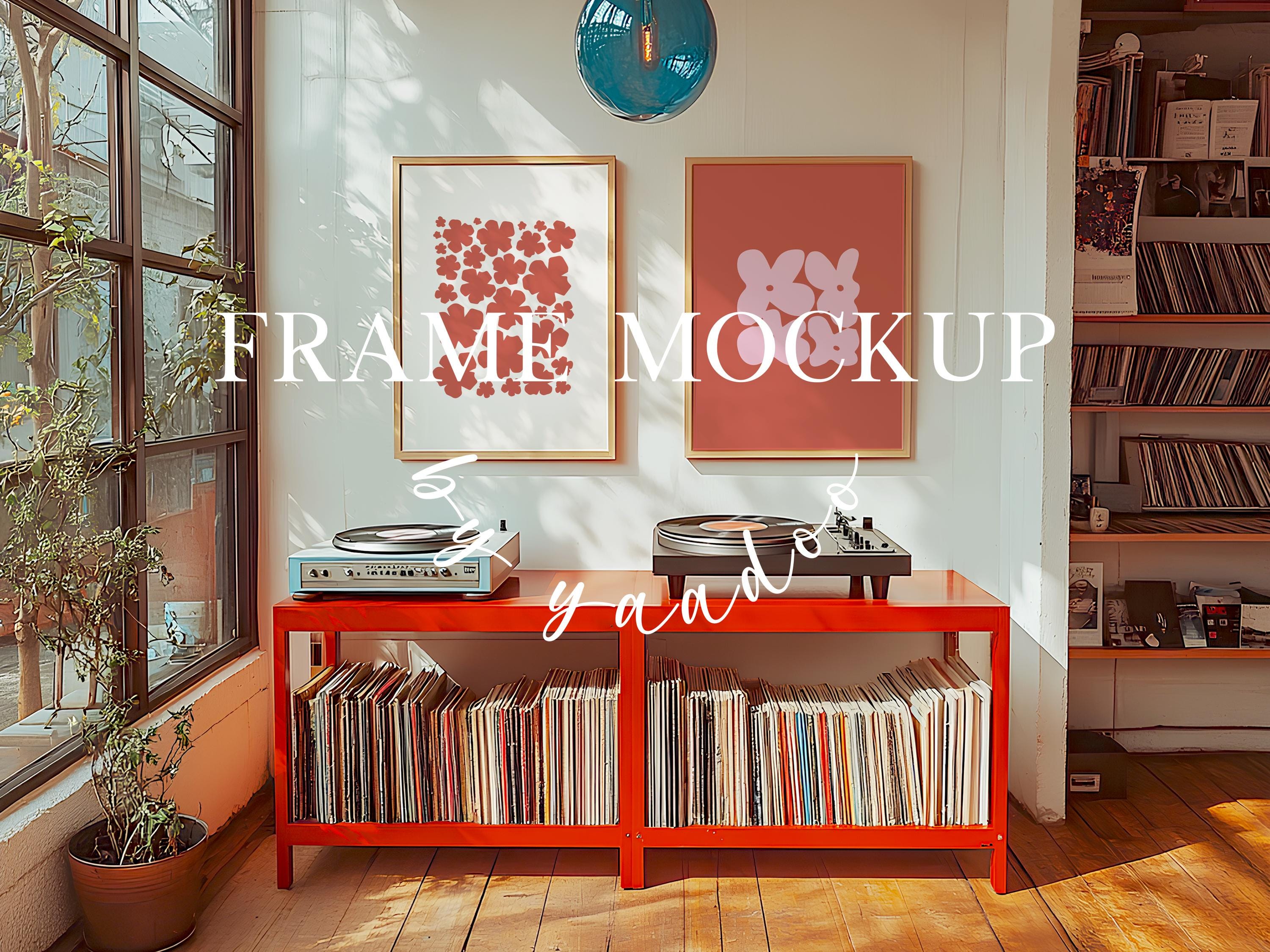 Two Frame Mockup, Vertical Frame Mockup for Photoshop, Wood Frame PSD ...