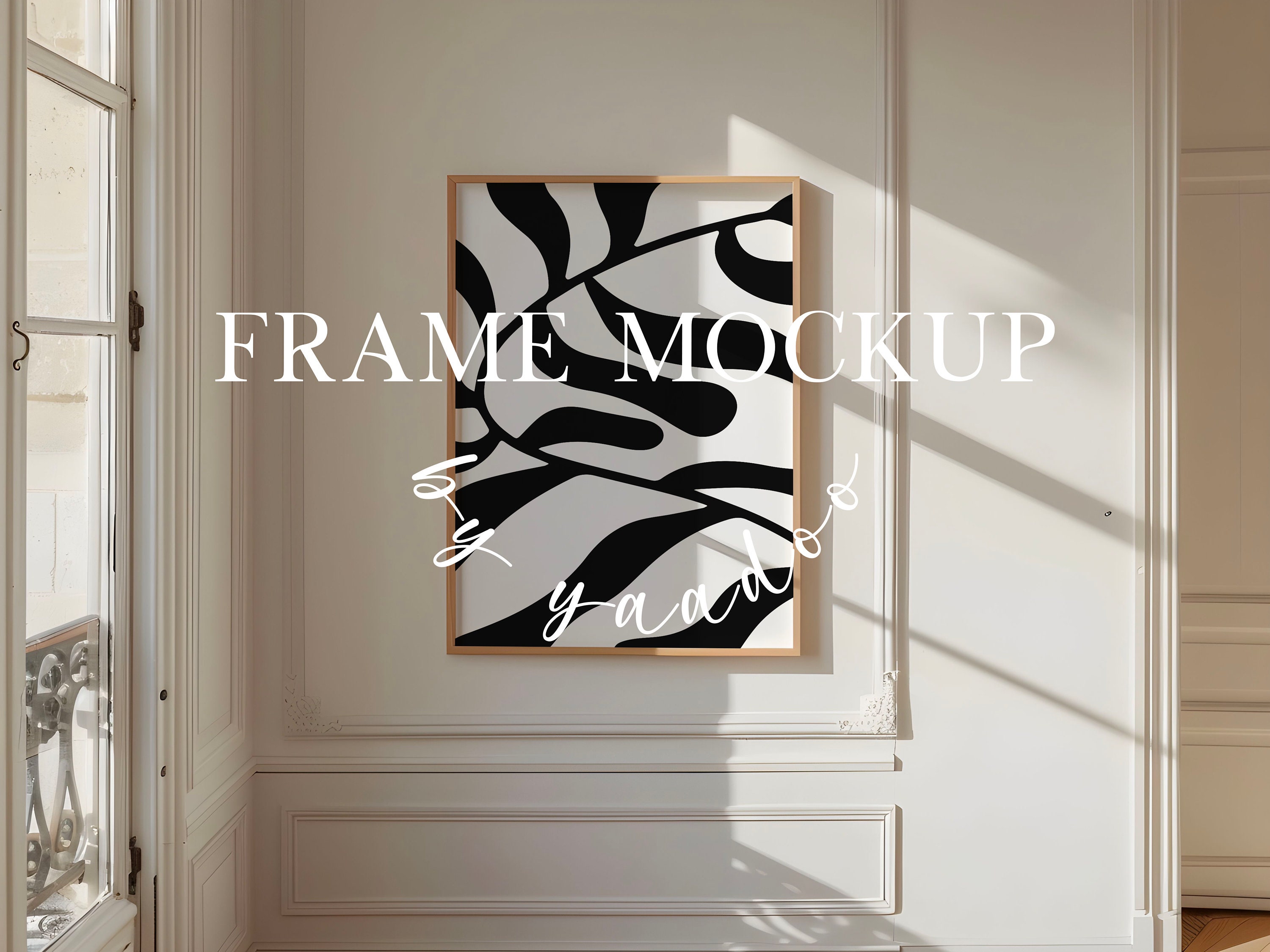 DIN A Vertical Frame Mockup, Frame Template for Photoshop, Wood Frame ...