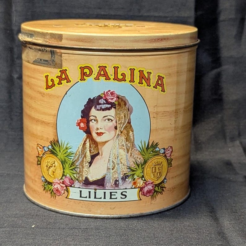 Vintage La Palina Lilies Cigars Tobacco Tin General Cig Ar Co. Limited ...