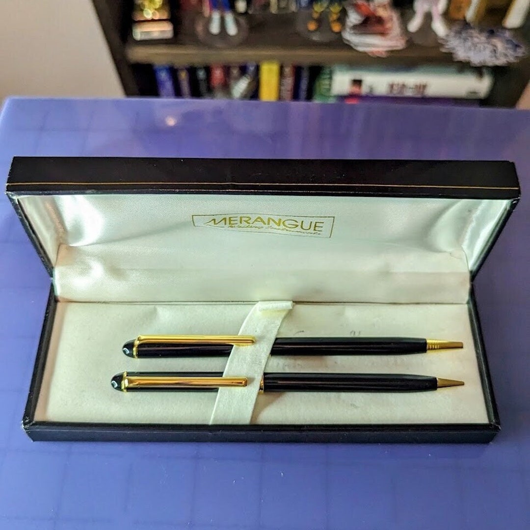 Vintage Merangue Two Tone Pen and Pencil Set - Etsy