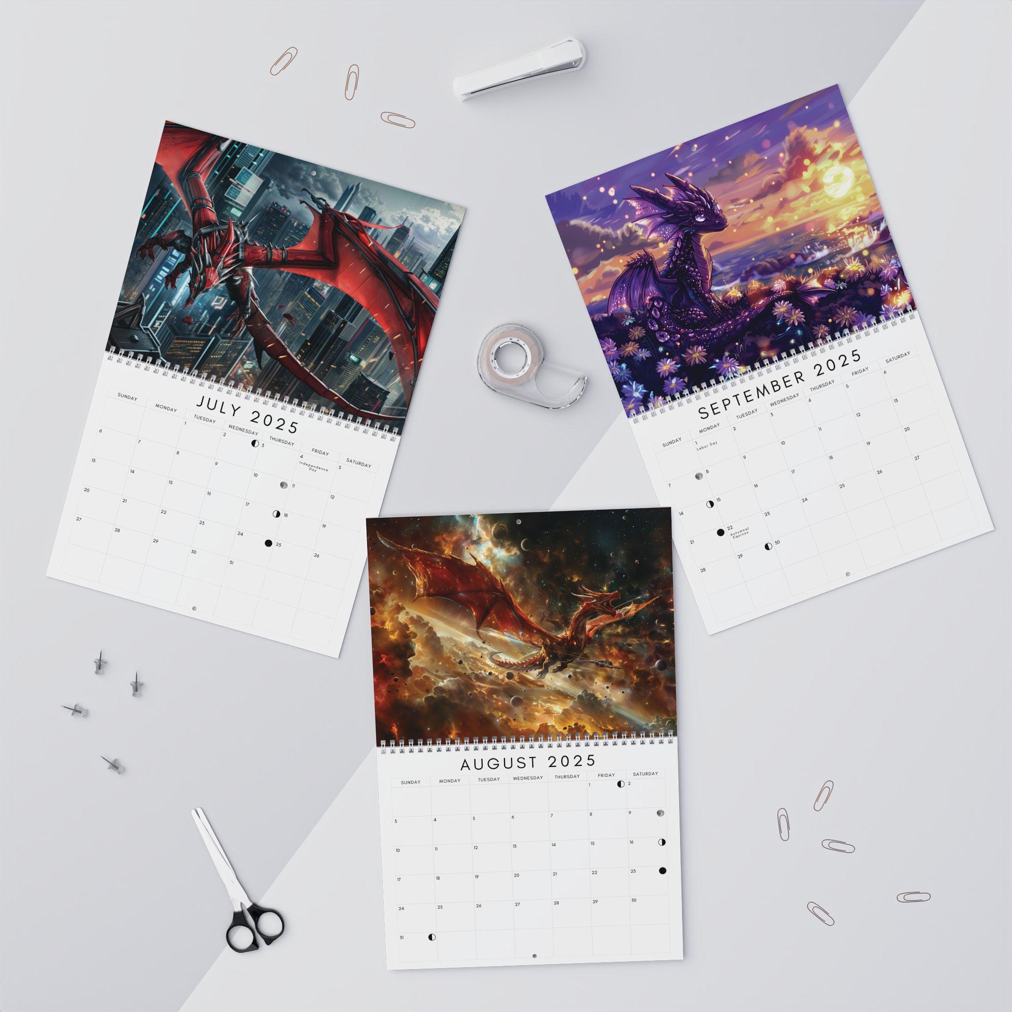 2025 Dragon Wall Calendar - Etsy