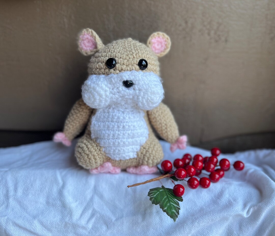 Crocheted Hamster Plushie, Handmade Stuffed Animal - Etsy