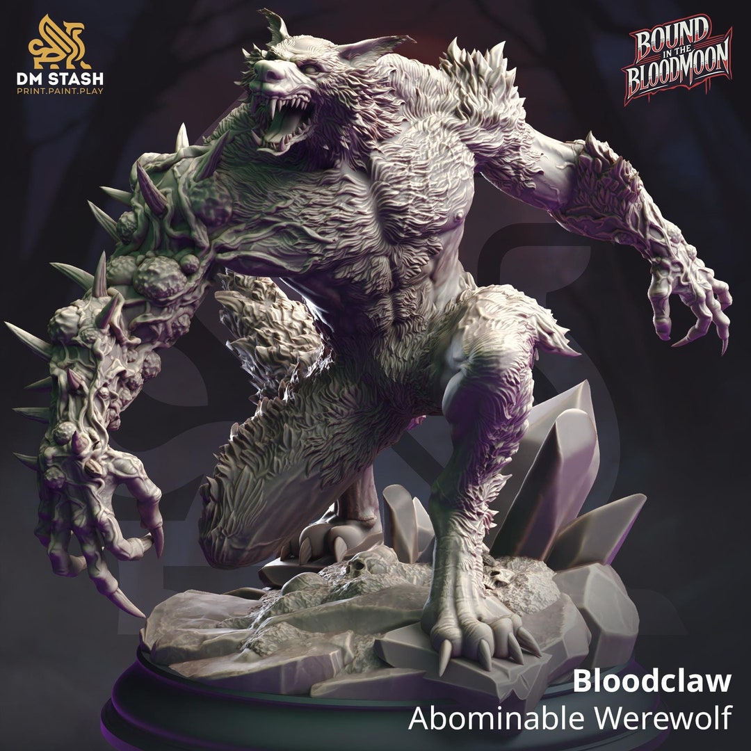 Adominable Werewolf - Bloodclaw - Mutated Werewolf DM Stash Miniature ...