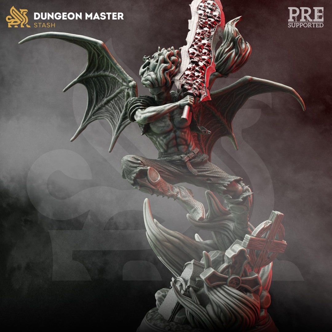 Great Sword Winged Vampire Alpha Almenhier DM Stash Miniature Mini ...