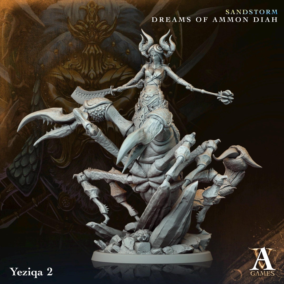 Yeziqa Scorpion Centaur - 4 Poses - Archvillain Games - Dreams of Ammon ...