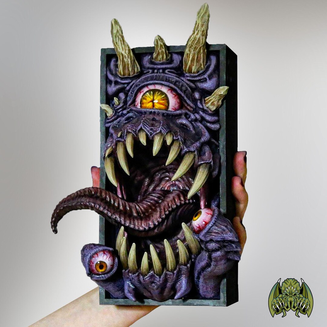 The Watcher - Eldritch Beast Maw Book Nook Diorama by Miniatures of ...