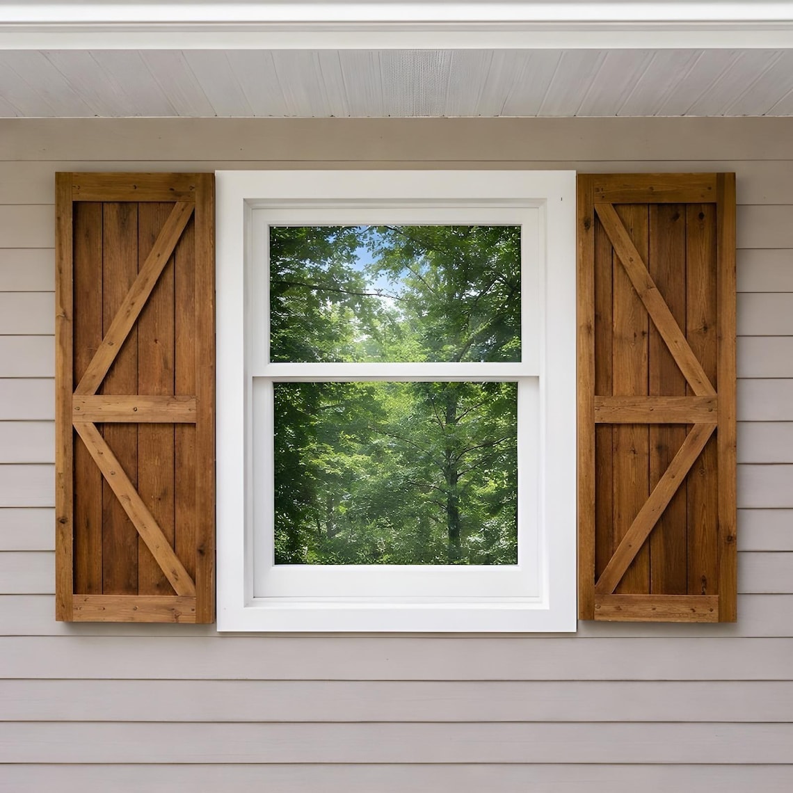 Rustic Farmhouse Wood Shutters, Exterior Window Shutters, Custom Size ...