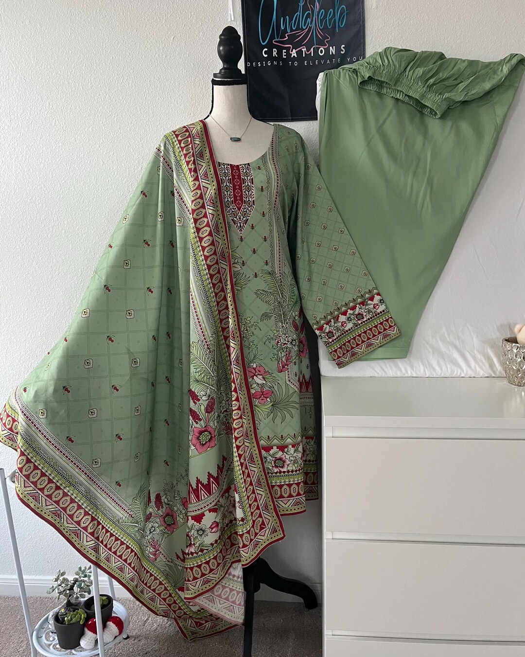 3X Pakistani Women Salwar Kameez Digital Printed Linen Suit Readymade ...