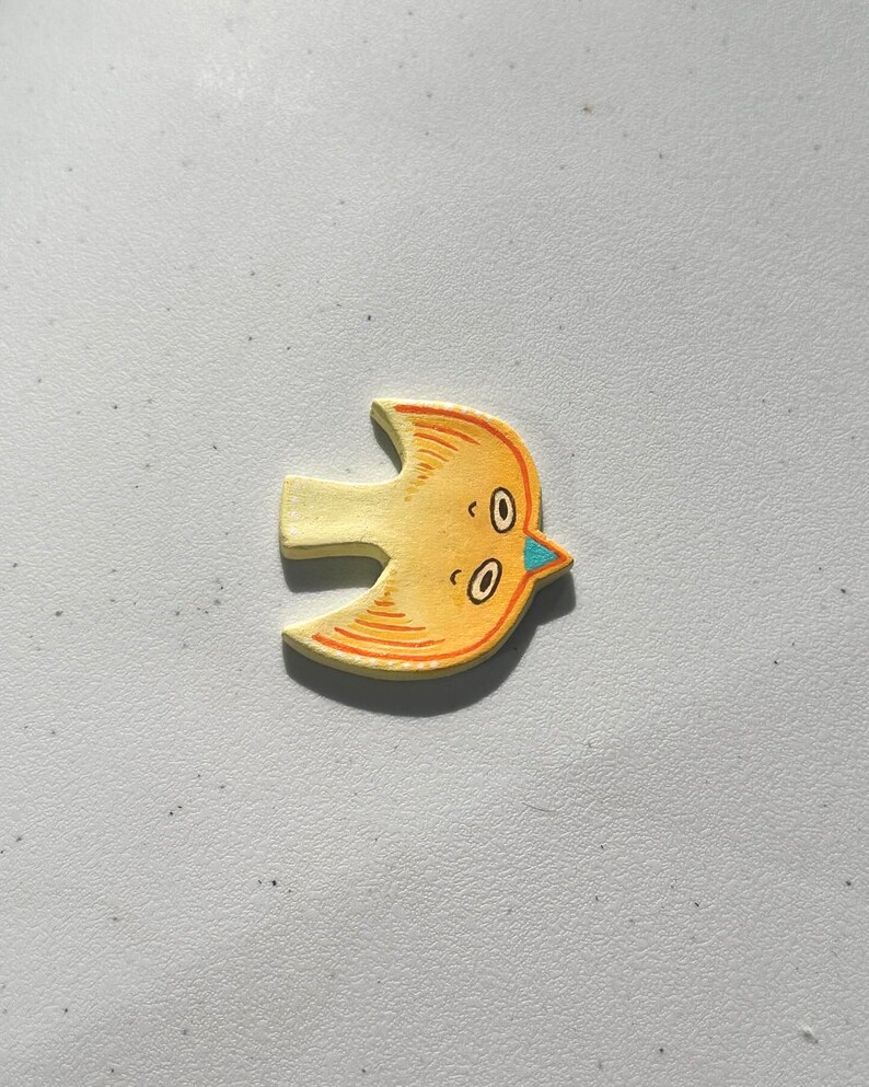 HANDMADE Emotion Bird Fridge Magnet, Bird Magnet, Clay Magnet, Animal ...