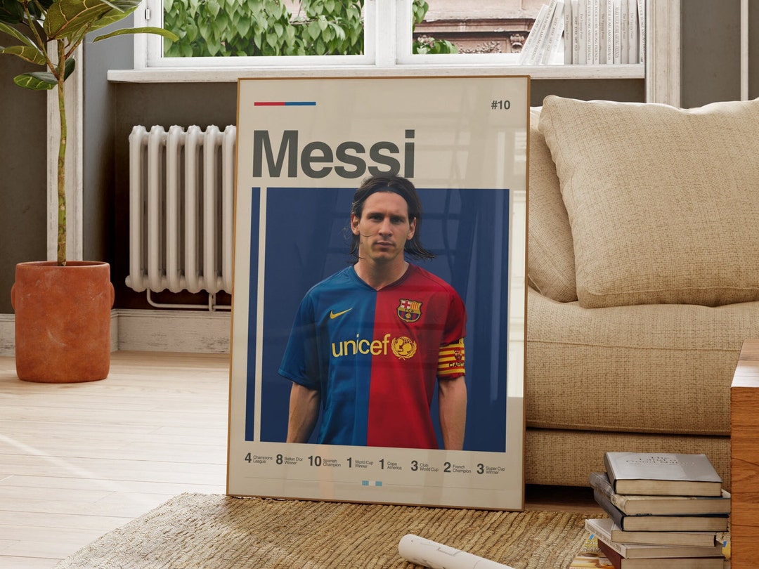 Lionel Messi Print Barcelona Messi Print Messi Digital Print Sport Wall ...