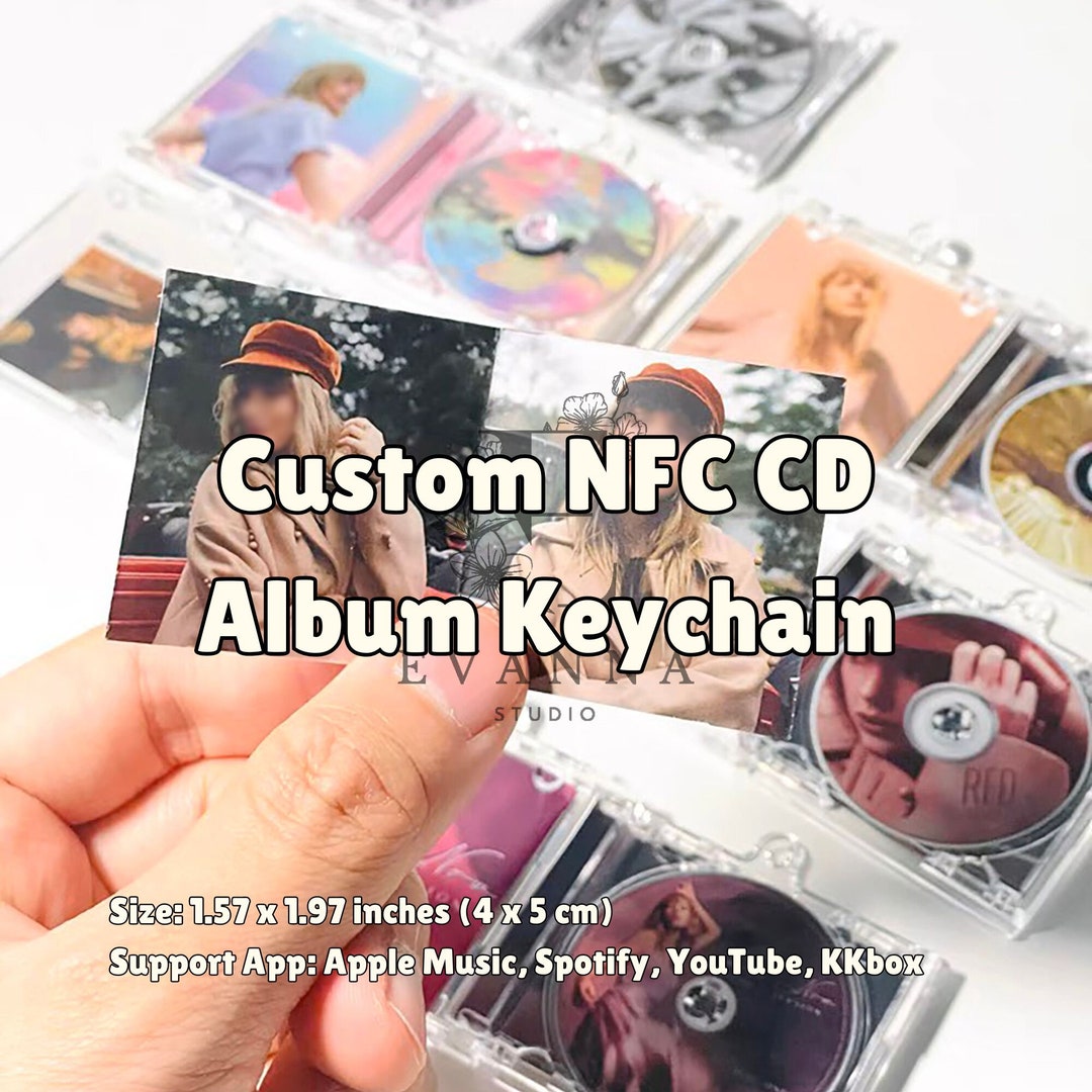 Customizable NFC Tag Mini CD Album Keychain - Personalized Music Lover ...