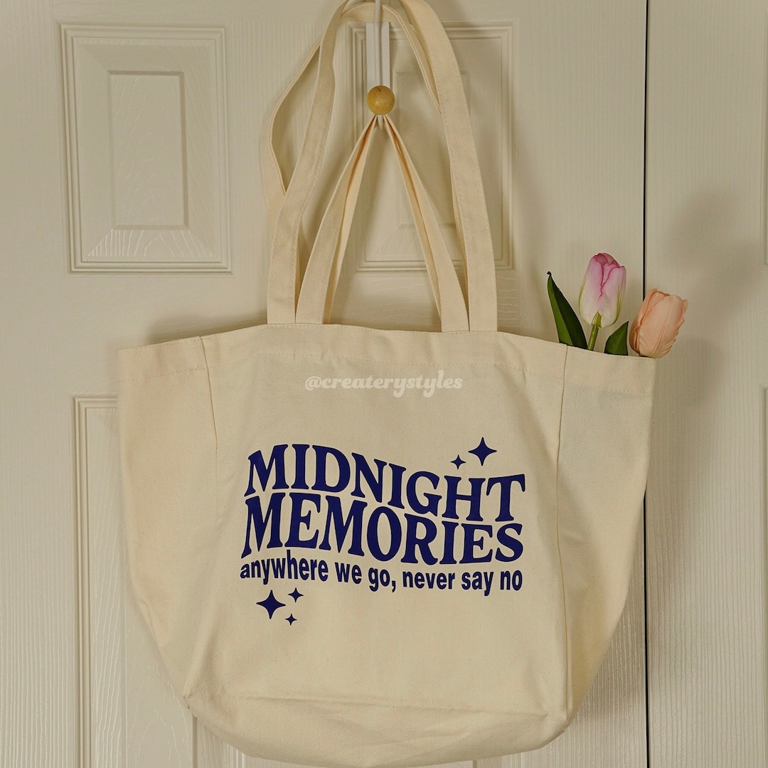 Midnight Memories Canvas Tote Bag - One Direction Inspired ...