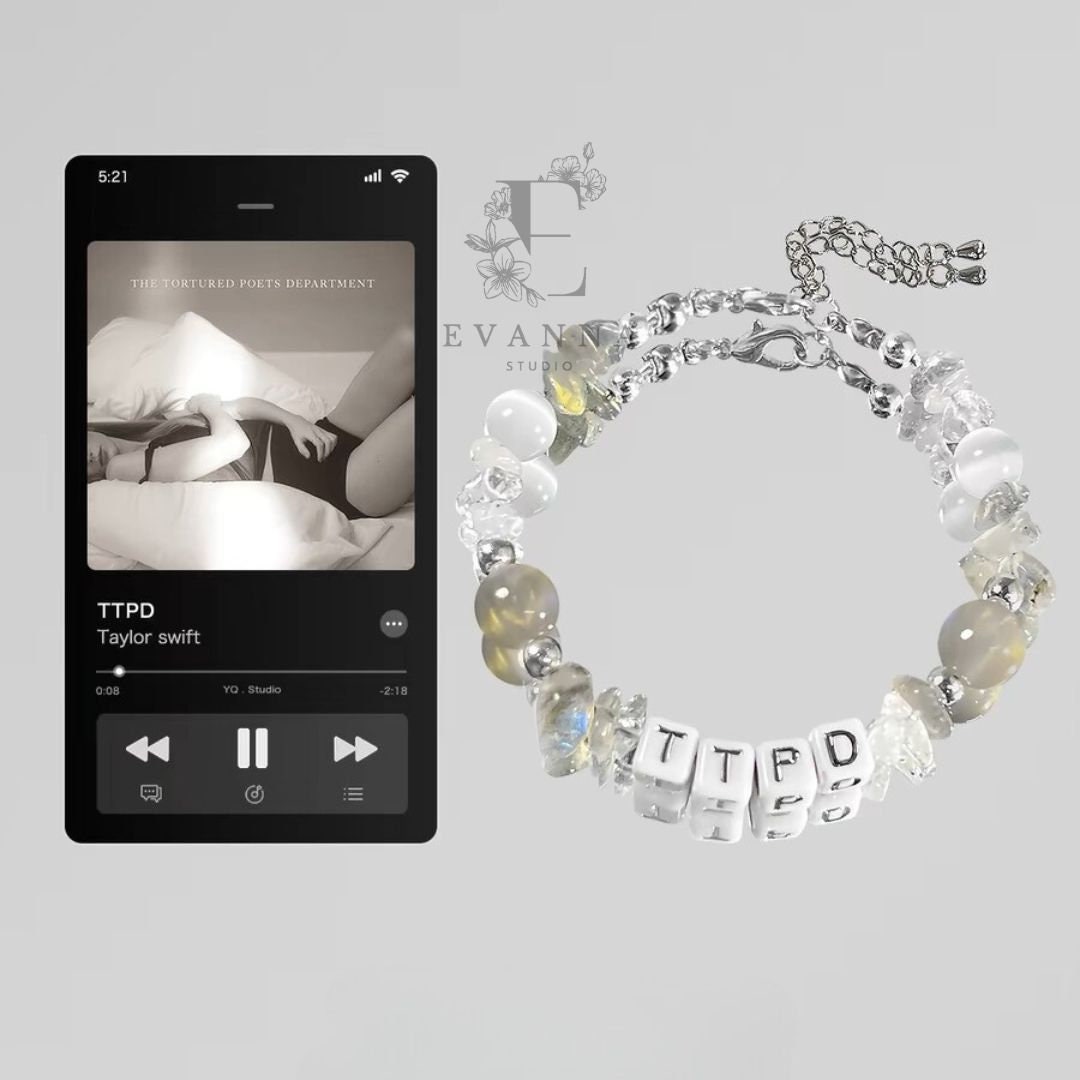 Taylor Swift TTPD Inspired Crystal Beads Bracelet Friendship Bracelet ...