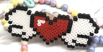 Adult Perler Pacifiers Rave LED Pacifier Perler Necklace Light up ...