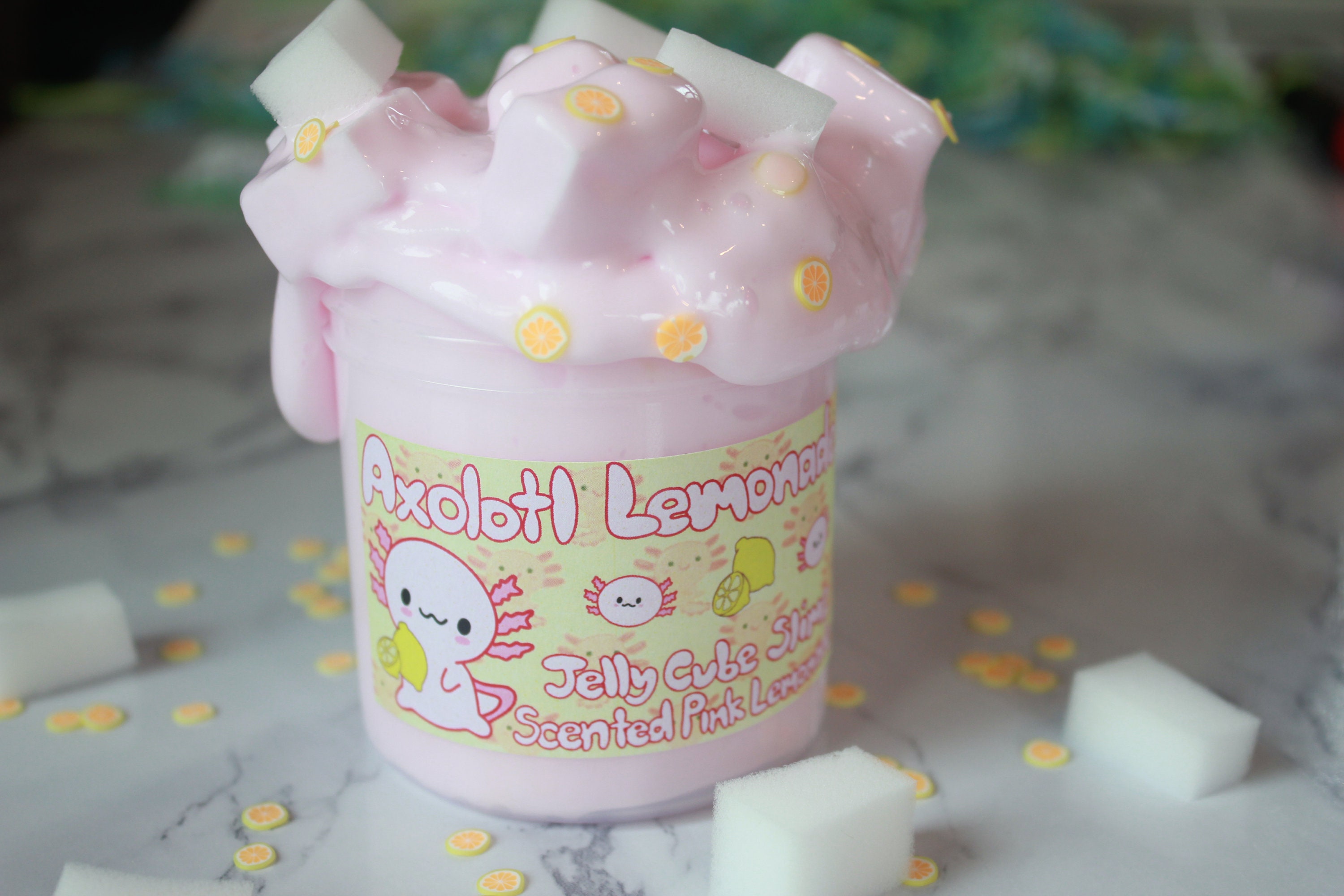 Axolotl Lemonade Slime, Axolotl Slime, Lemonade Slime, Jelly Cube Slime ...