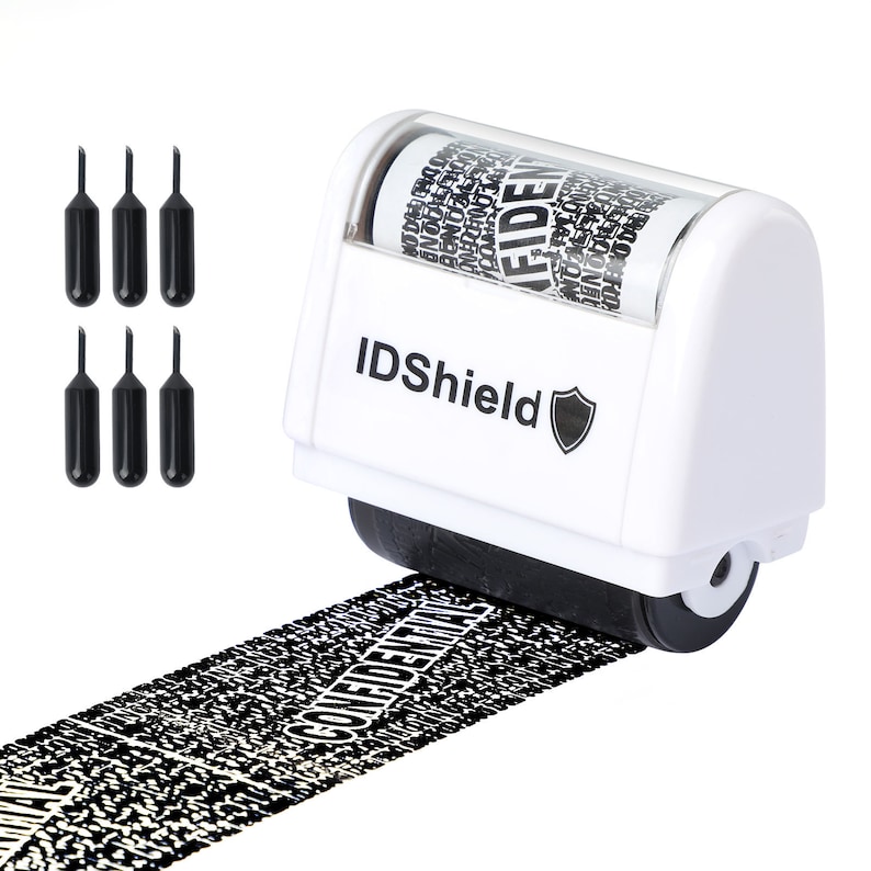 Identity Theft Protection Roller Stamp With 6 Refills Included ID ...