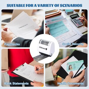 Identity Theft Protection Roller Stamp With 6 Refills Included ID ...