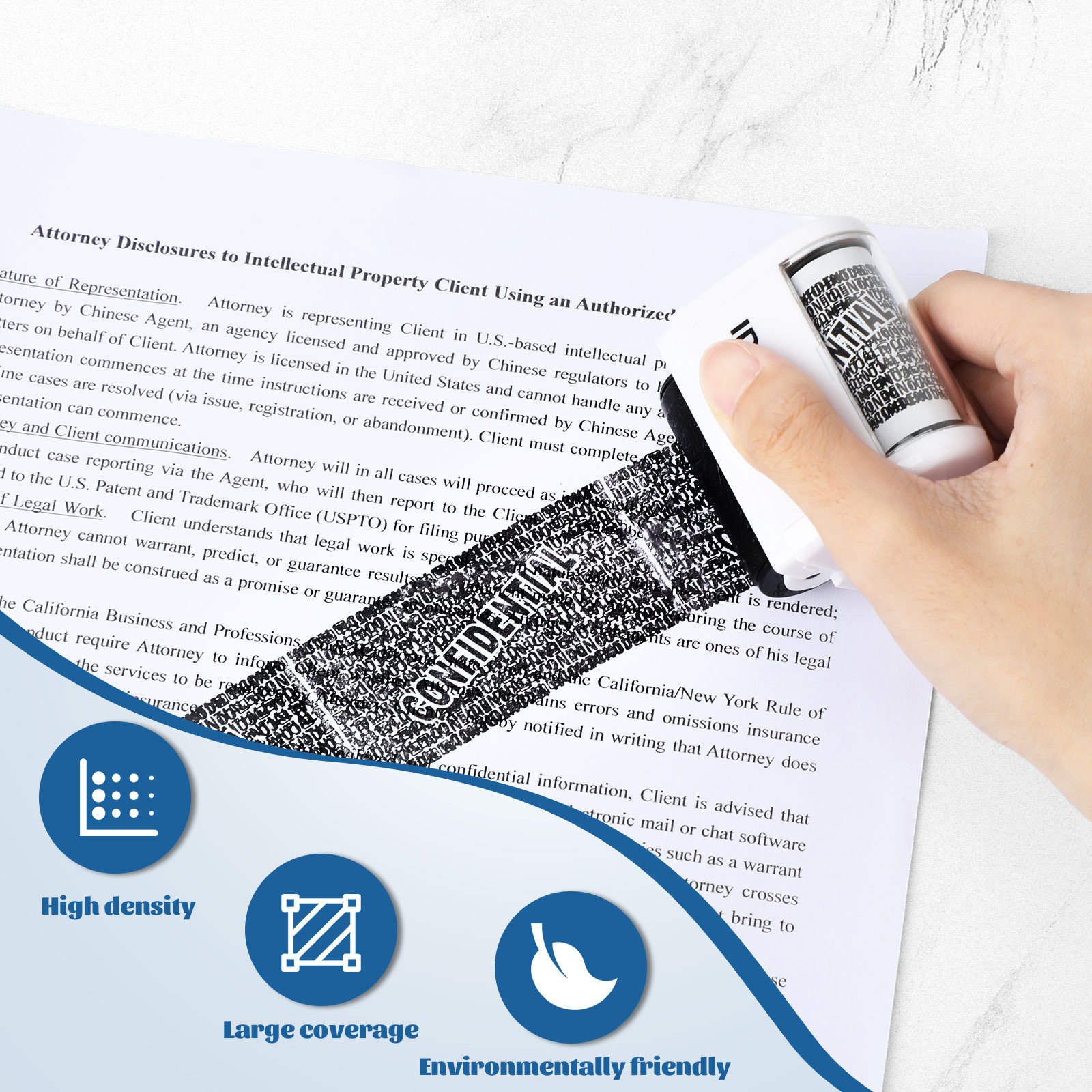 Identity Theft Protection Roller Stamp With 6 Refills Included ID ...