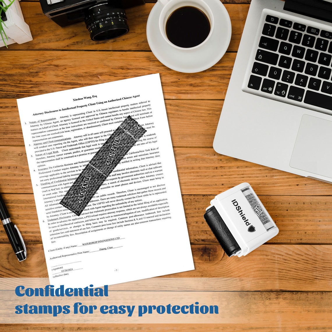 Identity Theft Protection Roller Stamp With 6 Refills Included ID Protection ID Guard ...