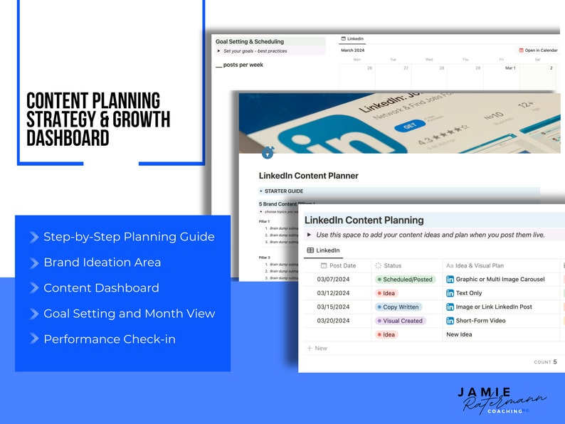 Linkedin Content Planner Linkedin Content Content Creator Social Media ...