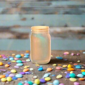 Pearlized Quart Mason Jars - Decorative Flower Vase, Rustic Home Decor ...