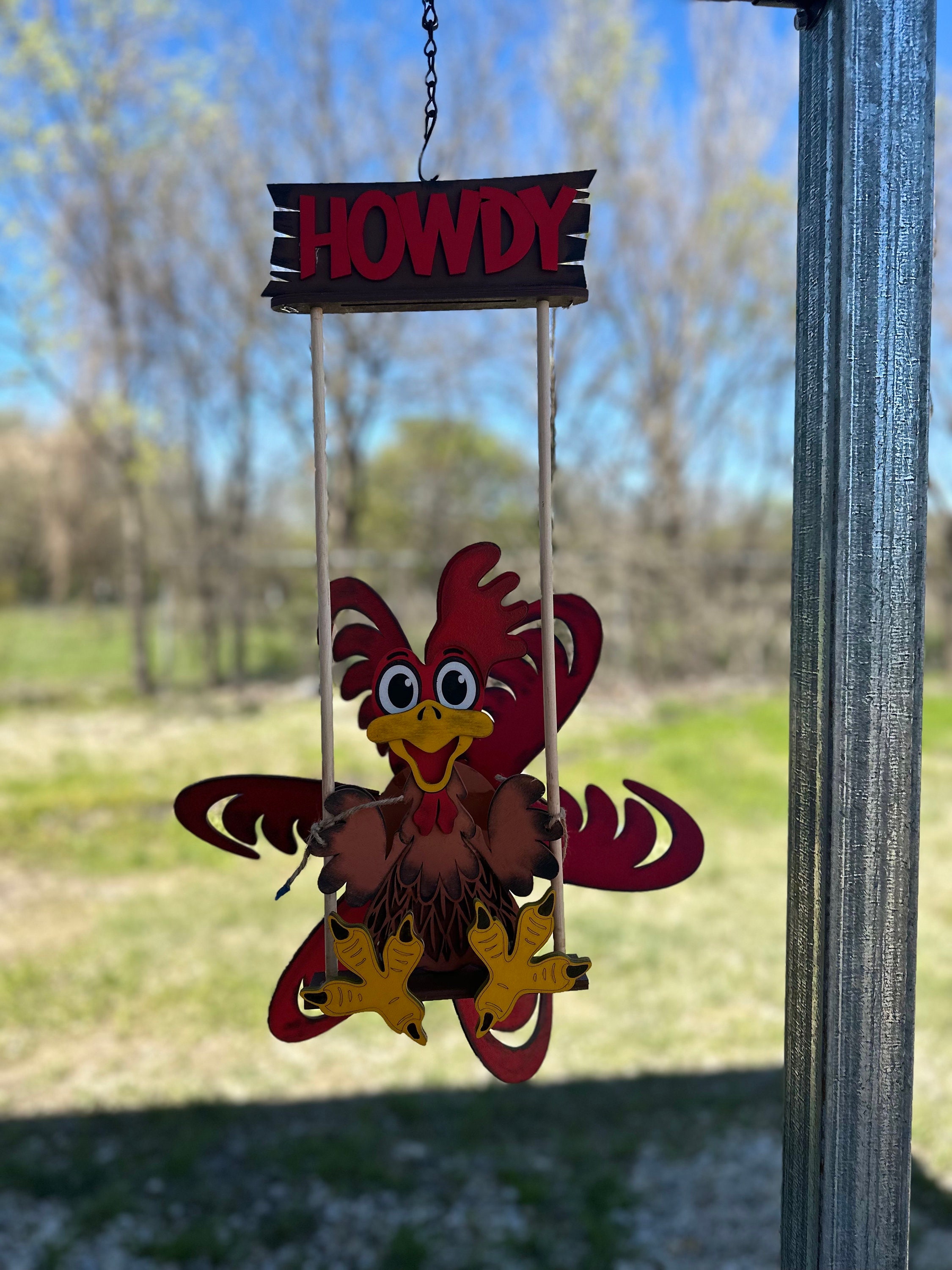 Rooster Wind Spinner Outdoor Farm Wind Spinner Cockadoodledoo Windmill ...